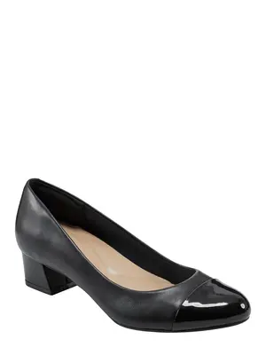 Easy Spirit Easy Spirit Lucinda Cap Toe Pump Black
