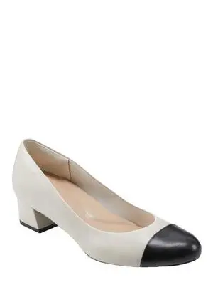 Easy Spirit Easy Spirit Lucinda Cap Toe Pump Ivory