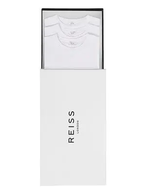 REISS Bless Crewneck Tees, Pack Of 3 - White