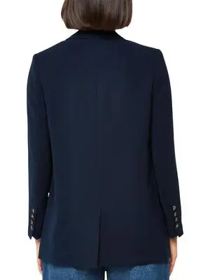 Whistles Crepe Boyfriend Blazer - Navy