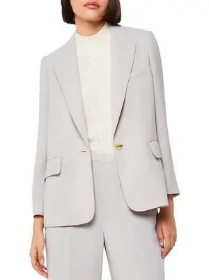 Whistles Crepe Boyfriend Blazer - Neutral