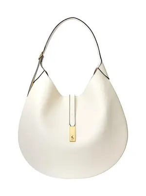 Polo Ralph Lauren Polo Ralph Lauren Polo ID Leather Shoulder Bag Ivory