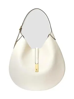 Polo Ralph Lauren Polo Id Leather Shoulder Bag - Ivory