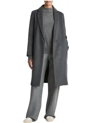 Vince Classic Wool-blend Coat - Gray