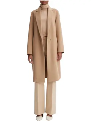 Vince Classic Wool-blend Coat - Natural