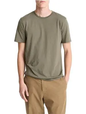 Vince Pima Cotton Crew Neck T-shirt - White
