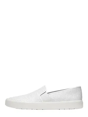 Vince Perforated Leather Sneakers - White