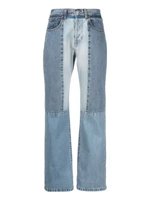 VICTORIA BECKHAM Victoria Beckham Straight-Leg Patchwork Jeans