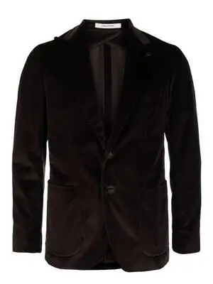 TAGLIATORE Single-Breasted Velvet Blazer