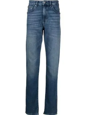 BOSS Tapered-leg Mid-rise Jeans - Blue