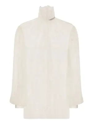 Dolce & Gabbana Sheer Lace Blouse - White