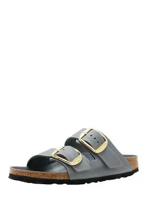 BIRKENSTOCK Birkenstock Arizona Big Buckle Oiled Leather Sandals Basalt Gray