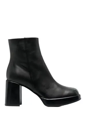 TOD'S 80mm Square-toe Leather Boots - Black