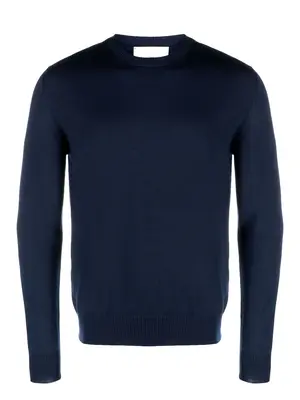 BALLANTYNE Crew-neck Fine-knit Jumper - Blue