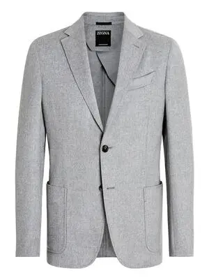 Zegna Oasi Single-breasted Cashmere Blazer - Grey