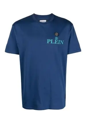 Philipp Plein Iconic Plein Logo-print T-shirt - Blue