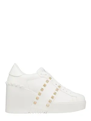 Valentino Garavani 85mm Open Disco Wedge Sneakers - White