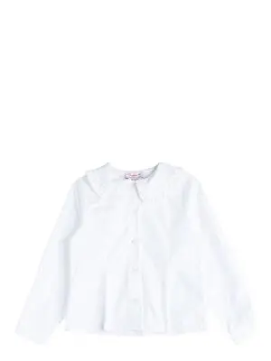Trotters Pie-crust Collar Blouse - White
