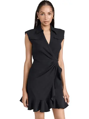 Cinq À Sept Zenni Wrap Dress - Black
