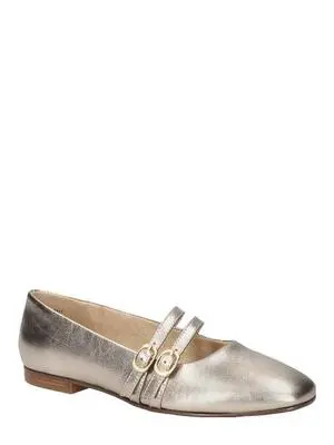 BELLA VITA Davenport Mary Jane Flat - Champagne Leather