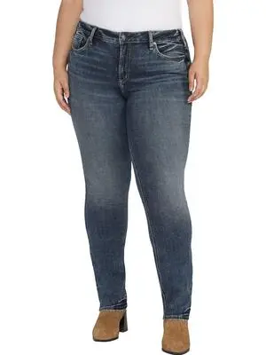 SILVER JEANS CO. Suki Straight Leg Jeans - Indigo