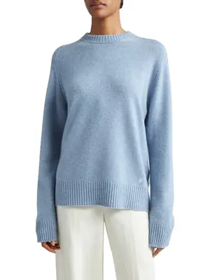 Loulou De Saison LOULOU DE SAISON Baltra Cashmere Sweater Blue Melange