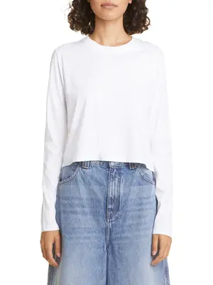 Loulou De Saison Masal Long Sleeve Cotton T-shirt - White