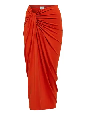 MARANT ETOILE Jeldia Jersey Midi Skirt - Orange