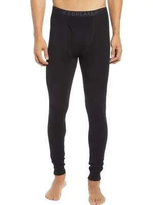 Icebreaker 260 Tech Merino Wool Base Layer Leggings - Black