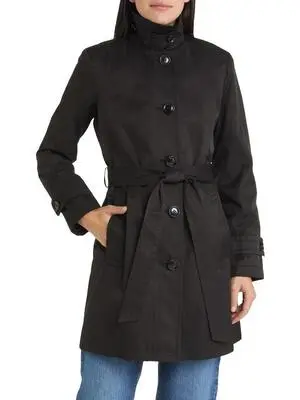 Sam Edelman Belted Trench Coat - Black
