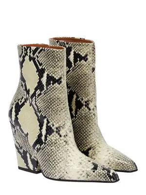 Paris Texas Jane Snake-print Leather Boots - Multicoloured