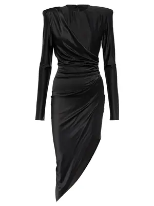 Alexandre Vauthier Asymmetric Draped Minidress - Black