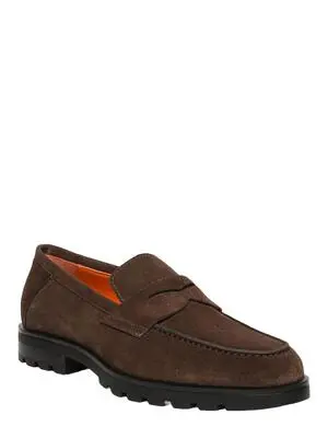 Santoni Rock Penny Loafer - Dark Brown