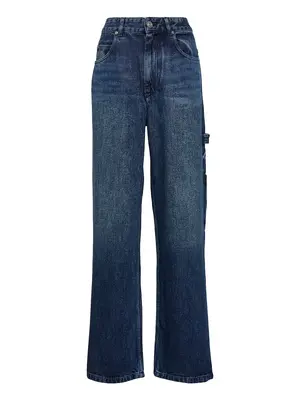 MARANT ETOILE Bymara High-rise Cargo Jeans - Blue