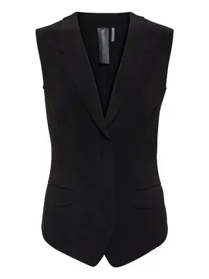 Norma Kamali Single-breasted Vest - Black