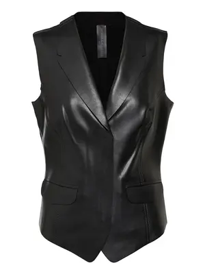 Norma Kamali Single-breasted Vest - Black