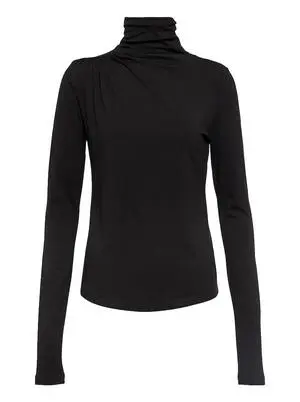 MARANT ETOILE Jersey Turtleneck Top - Black