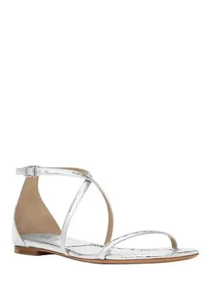 Michael Kors Michael Kors Polly Leather Sandal Silver