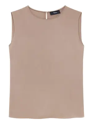 Theory Theory Silk Shell Top Walnut