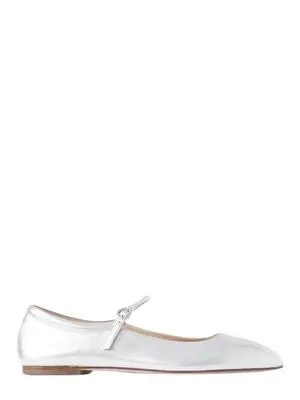 AeydĒ Uma Leather Mary Jane Flats - Silver