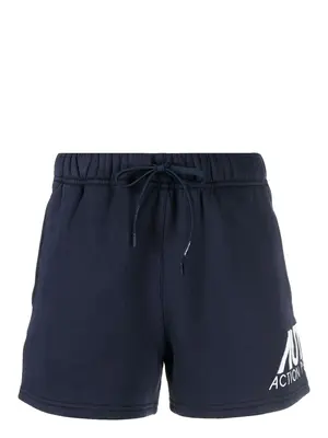 AUTRY Logo-print Cotton Short Shorts - Blue