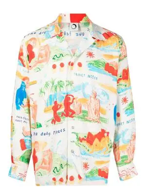 ENDLESS JOY Graphic-print Long-sleeve Shirt - Multicolour