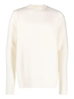 OAMC Logo Intarsia-knit Wool Jumper - White
