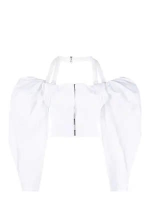 Jacquemus Le Haut Taffetas Blouse - White