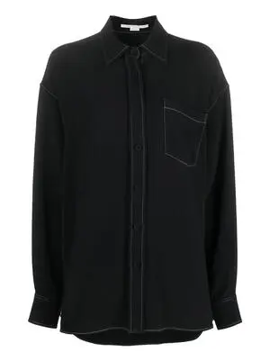 Stella McCartney Contrast-stitching Long-sleeve Shirt - Black
