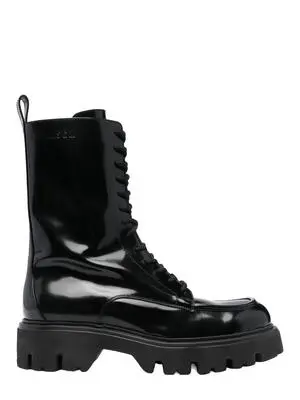 MSGM Lace-up Ankle-high Boots - Black