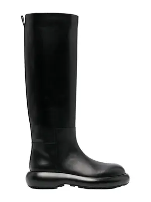 JIL SANDER Knee-high Leather Boots - Black