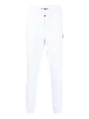 PLEIN SPORT Logo-plaque Cotton Track Pants - White