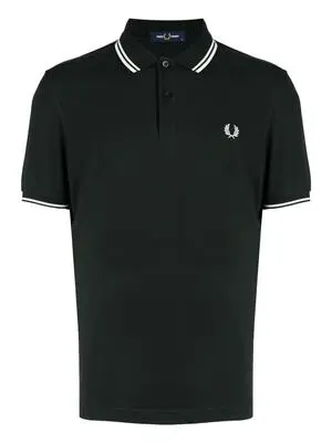 Fred Perry Contrast-trim Cotton Polo Shirt - Green