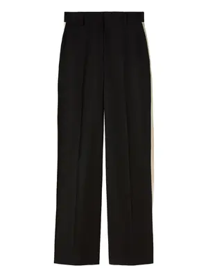 Palm Angels Knit-tape Straight Trousers - Black